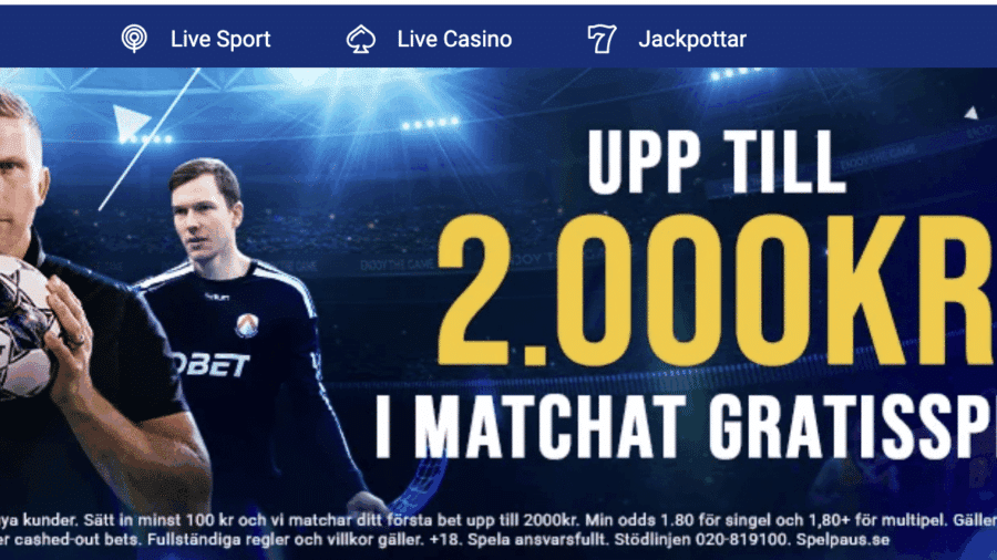 Videoslots Casino free spins & bonus på 100% upp till 2000kr