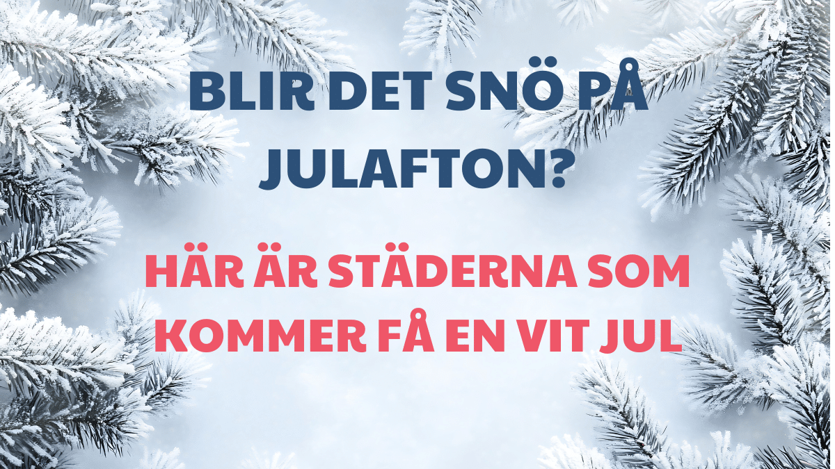 Här blir det snö på julafton 2025 enligt odds och statistik